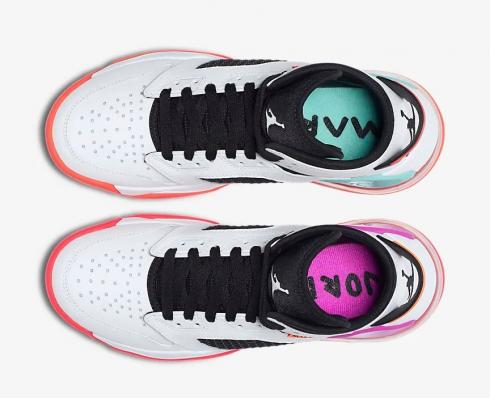 Air Jordan Mars 270 GS White Hyper Violet White Black Total Orange ...
