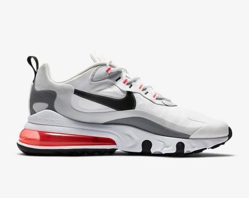 Nike Air Max 270 React White Flash Crimson Black Cool Grey CT1280-100 ...