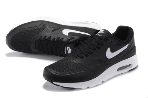 Nike Air Max 1 Ultra Essential Running Sneakers Black White Swoosh ...