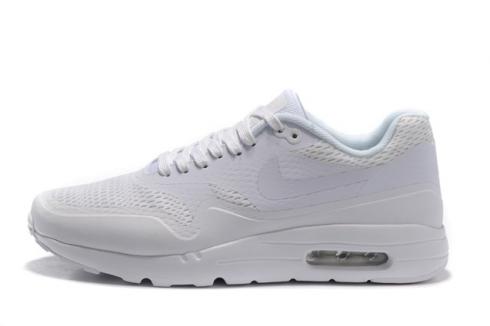 Nike Air Max 1 Ultra Essential Running Sneakers Pure White Shoes 819476 ...