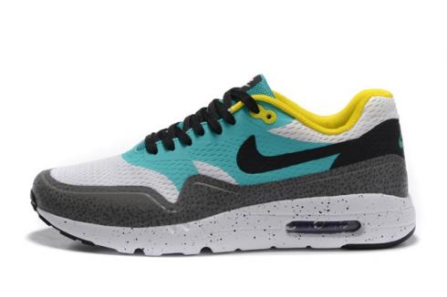 Nike Air Max 1 Ultra Essential White Black Emerald Green Silver 819476 ...