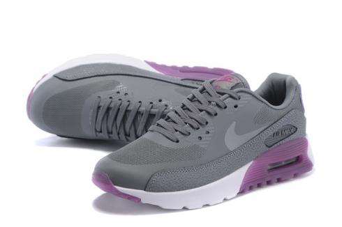Nike Air Max 90 Ultra Essential Wolf Grey Silver Purple Women Running ...