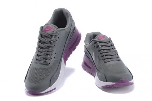Nike Air Max 90 Ultra Essential Wolf Grey Silver Purple Women Running ...
