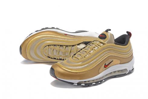 Nike Air Max 97 Metal Gold Red Men Running Shoes Sneakers Trainers ...