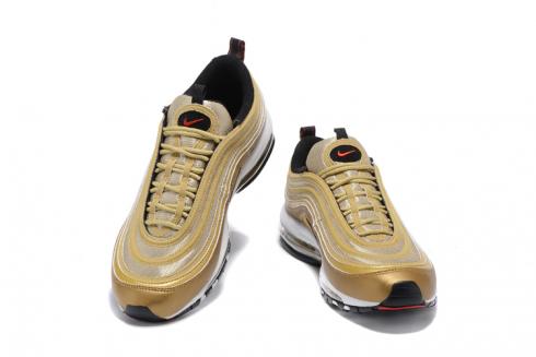 Nike Air Max 97 Metal Gold Red Men Running Shoes Sneakers Trainers ...