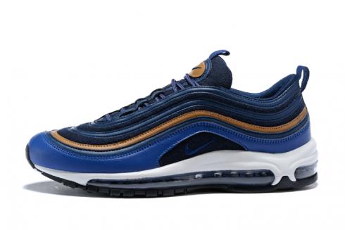 Nike Air Max 97 Premium Wool Thunder Blue Dark Obsidian Men Running 312834-400 - Air Max 97 ...
