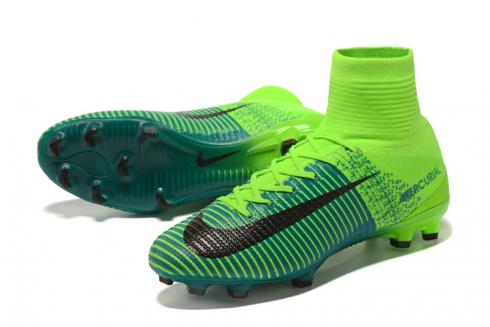NIke Mercurial Superfly V FG ACC Waterproof Peach Grass Green Black ...