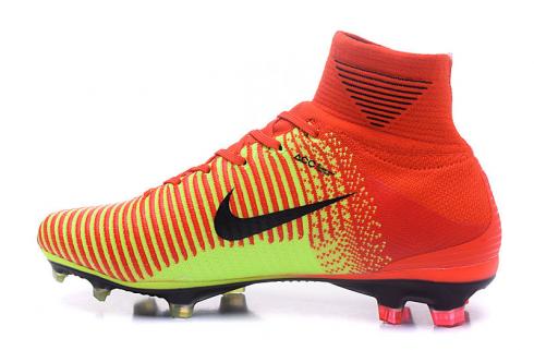 Nike Mercurial Superfly V FG ACC High Football Shoes Soccers Red Yellow ...