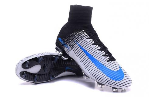 Nike Mercurial Superfly V FG ACC Soccers Shoes White Blue Black ...