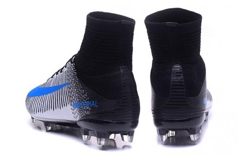 Nike Mercurial Superfly V FG ACC Soccers Shoes White Blue Black ...