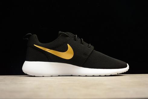 Nike Roshe Run One Casual Shoes Black Gold Sail 844994-996 - Roshe Run ...