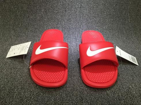 Nike Benassi Swoosh GD Bright Red White Mens Shoes 312618-066 - Nike ...