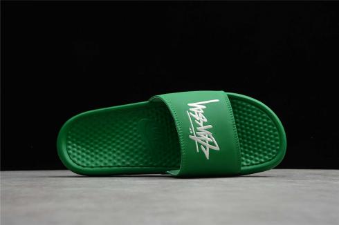 Stussy x Nike Benassi Slide Pine Green White Shoes DC5239-300 - Nike ...