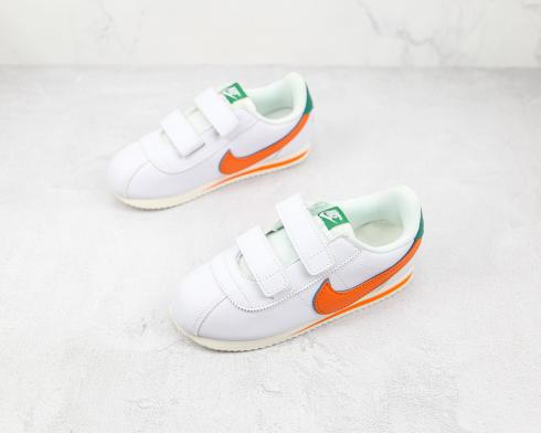 Nike Classic Cortez White Orange Green Kids Shoes CJ6106-106 - Nike ...