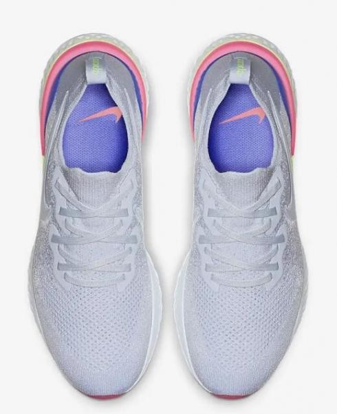 Nike Epic React Flyknit 2 Hydrogen Blue Black Lime Blast Sapphire ...