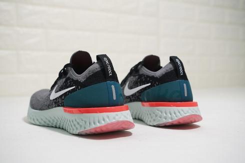 Nike Epic React Flyknit Gunsmoke Crimson Dark Green Wolf Grey AQ0067-010 - Nike EPIC React ...
