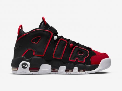 Nike Air More Uptempo 96 GS Red Toe Black University Red White FB1344 ...
