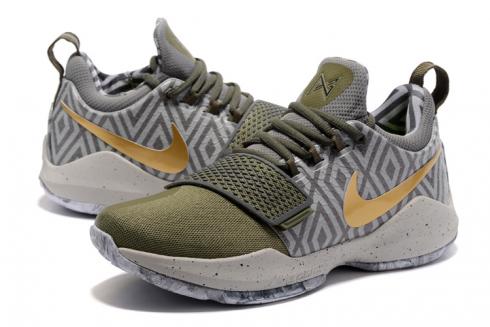 Nike Zoom PG 1 grey gold Men Basketball Shoes 878628-013 - Nike Paul ...