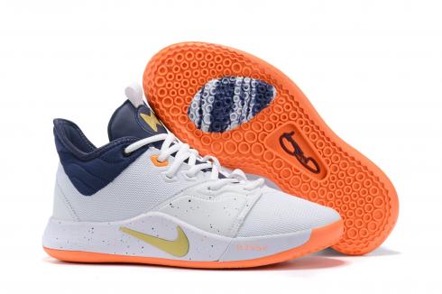Nike PG 3 EP TB Team Bank White Bright Crimson Gold Navy Basketball ...