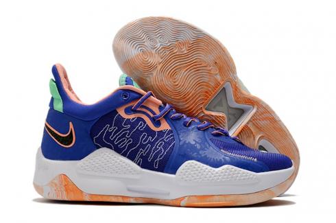 Nike PG 5 LA Drip Lapis Crimson Bliss Barely Green CW3143-400 - Nike Paul George PG5 - Sepwear