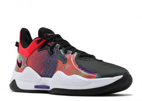 Nike Zoom PG 5 Multicolor Volt Purple Barely Fierce Bright Black ...