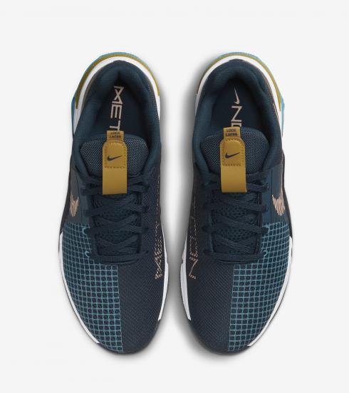 Nike Metcon 8 Armory Navy Gold Obsidian Cerulean Arctic Orange DO9328 ...