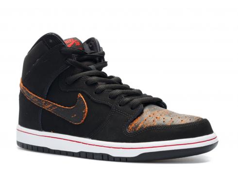 Dunk High Pro SB Distressed Leather University Black Red 305050-026 ...
