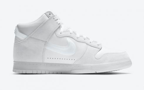Slam Jam x Nike SB Dunk High White Clear Pure Platinum Shoes DA1639-100 ...