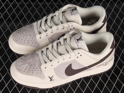 LV x Nike SB Dunk Low Beige Dark Brown FC1688-400 - NIke Dunk SB Low ...