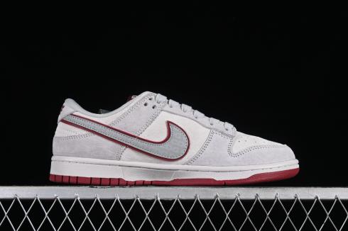 The North Face x CDG x Nike SB Dunk Low Grey Dark Red DQ1098-336 - NIke ...