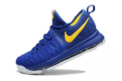 Nike KD 9 Kevin Durant Men Basketball Shoes Sneakers Royal Blue Yellow ...
