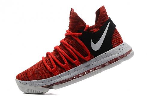 Nike Zoom KD X 10 Men Basketball Shoes Red Black White - KD X EP - Sepcleat
