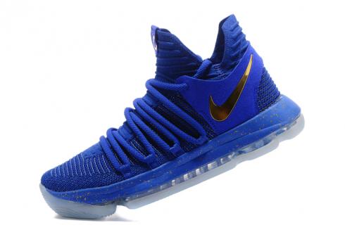 Nike Zoom KD X 10 Men Basketball Shoes Royal Blue Gold - KD X EP - Sepcleat