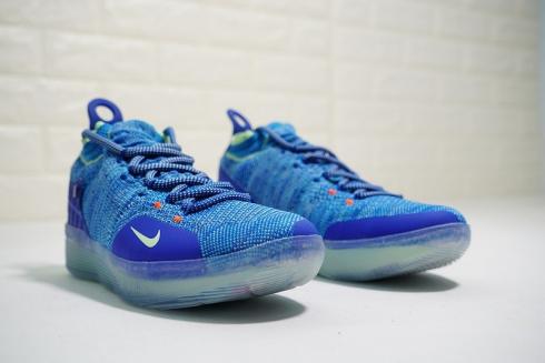 Nike Zoom KD 11 EP Paranoid Blue Green Sneakers AO2605-900 - Zoom KD 11 - Sepcleat