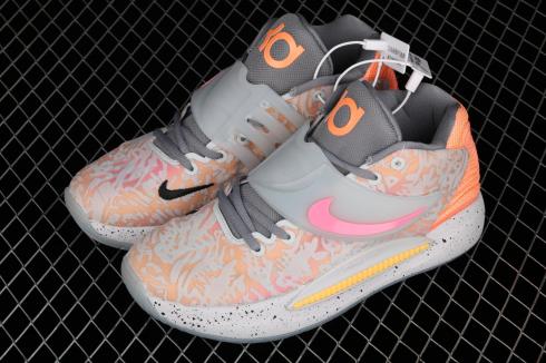 Nike KD 14 EP Grey Fog Particle Grey Peach Cream Sunset Pulse CW3935 ...