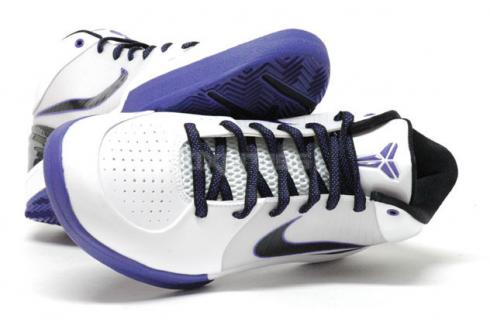 Nike Zoom Kobe 4 IV Black White Blue Basketball Shoes 344336-101 - Nike ...