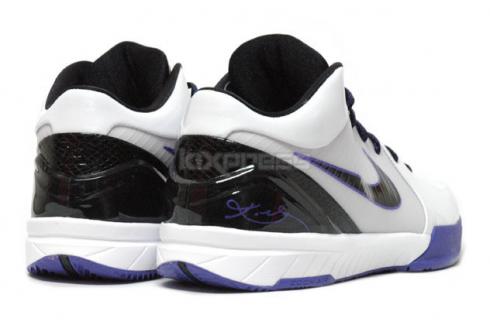 Nike Zoom Kobe 4 IV Black White Blue Basketball Shoes 344336-101 - Nike Zoom Kobe IV - Sepcleat