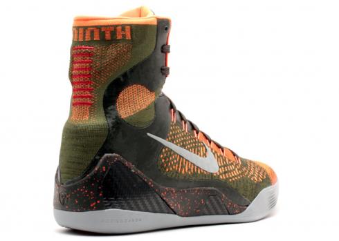 Kobe 9 Elite Strategy Sequoia Silver Hyper Reflect Rghgrn Crimson 630847-303 - Kobe 9 High ...