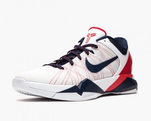 Nike Zoom Kobe 7 System Olympic White Obsidian University Red Pure ...