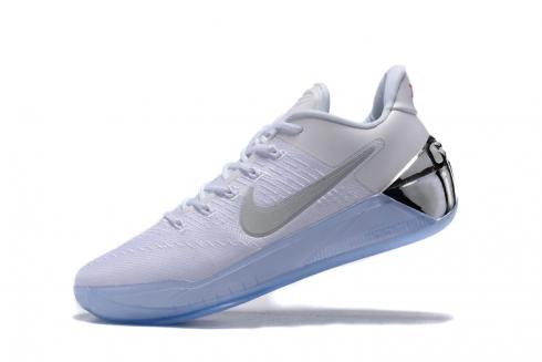 Nike Zoom Kobe 12 AD White Silver Men Shoes - Kobe AD Shoes - Sepcleat