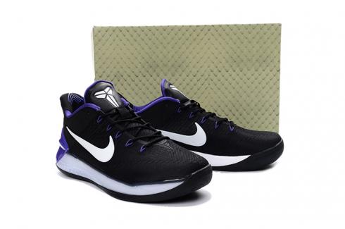 Nike Zoom Kobe XII AD Pure Black White Purple Men Shoes Basketball ...