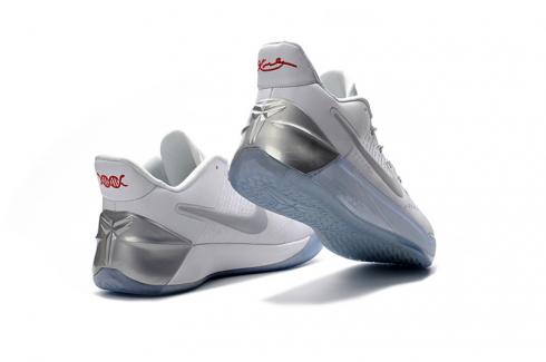 Nike Zoom Kobe XII AD Pure White Metal Silver Black Men Shoes ...