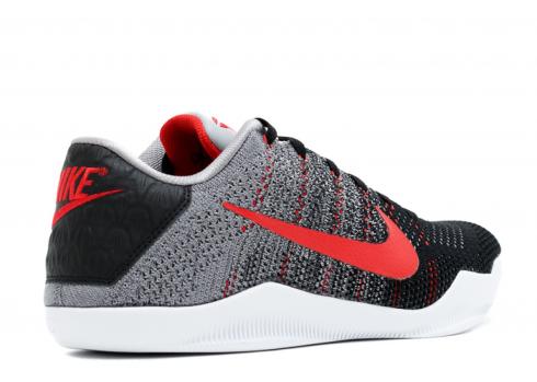 Kobe 11 Elite Low Tinker Hatfield University Black Grey Red Cool 822675 ...