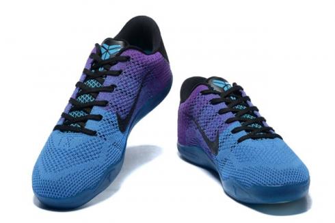 Nike Kobe XI 11 Elite Low Eulogy Hyper Purple Moon Blue Black 822675 ...