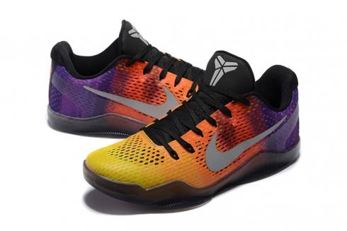 Nike Kobe XI Elite Low 11 Men Basketball Sneakers Shoes Purple Yellow ...