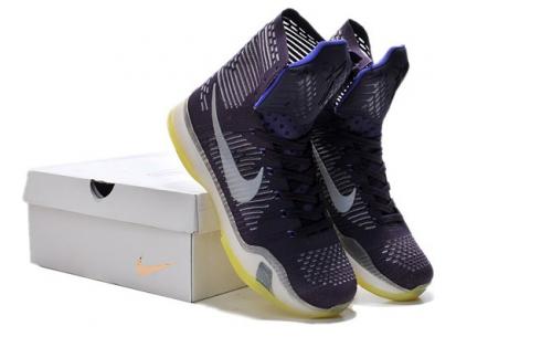Nike Kobe X 10 Elite Team Flyknit High Grand Purple Men Basketball ...