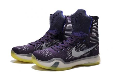 Nike Kobe X 10 Elite Team Flyknit High Grand Purple Men Basketball ...