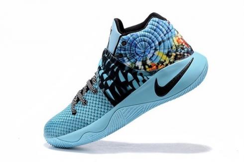 Nike Kyrie II 2 Tie Dye Effect Light Blue Black Multi Color Shoes ...