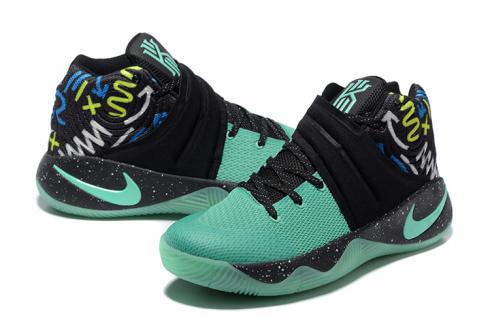 Nike Zoom Kyrie II 2 Men Basketball Shoes Black Green Yellow 898641 ...