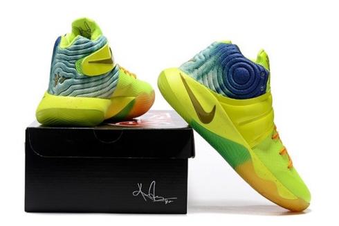 Nike Kyrie 2 II EP Rainbow Men Shoes Flu Green Orange Blue Multi Color ...